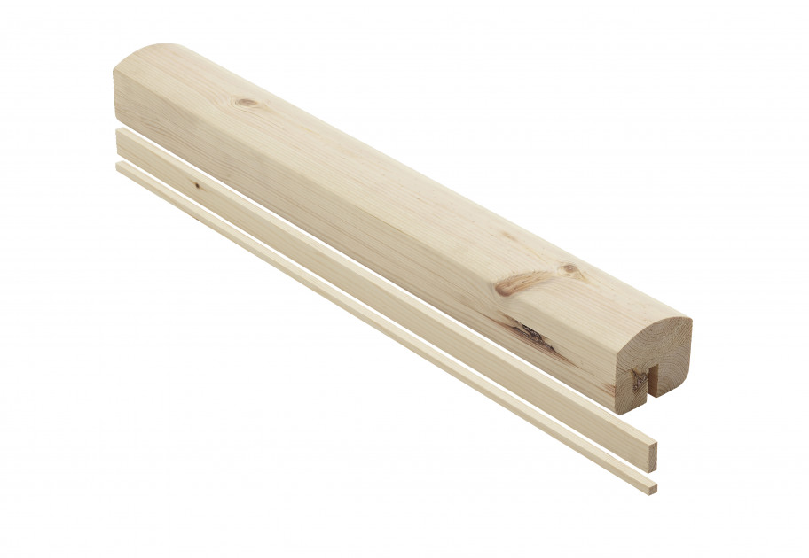 PINE HANDRAIL FOR ELEMENTS INSET GLASS 2400 | Richard Burbidge
