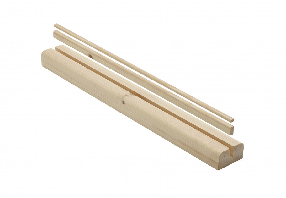 PINE BASERAIL ELEMENTS INSET GLASS 2400 | Richard Burbidge